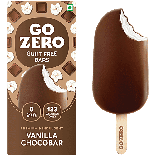 Buy Go Zero Vanilla Chocobar Guilt Free Ice Cream Bar Online at Best ...