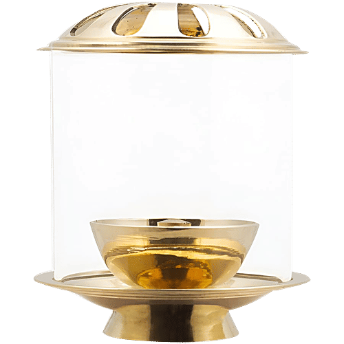 Buy Prime-Metal Brass Designer Jyot With Wing Set - Large Online at ...