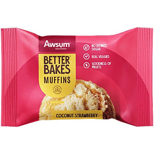 Buy Awsum Better Bakes Coconut Strawberry Muffins Online at Best Price ...