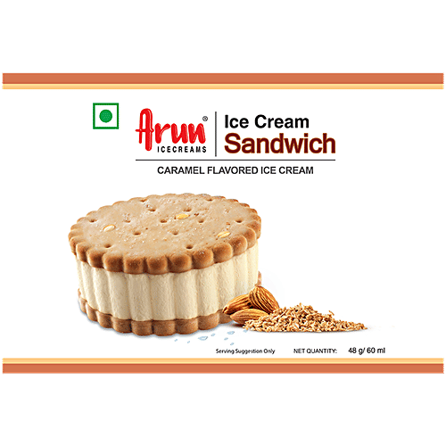 Buy Arun Icecreams Ice Cream Sandwich - Caramel Flavoured Online at ...