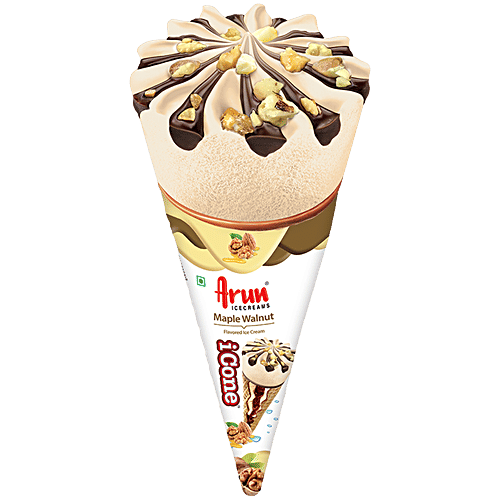 Buy Arun Icecreams Maple Walnut Flavoured Ice Cream Cone Online at Best ...