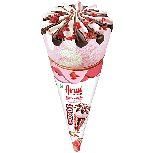 Buy Arun Icecreams Berry Vanilla Ice Cream Cone Online at Best Price of ...