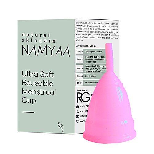 Buy Namyaa Ultra Soft Reusable Menstrual Cup - Medium, Pink Online at ...
