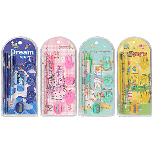 Buy DP Stationery Set - Assorted Colours, 11 x 24 cm Online at Best ...