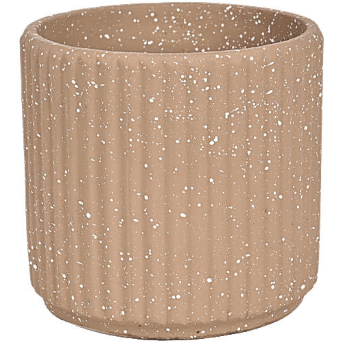Buy DP Simple Matte Striped Flower Pot - Assorted Colour Online at Best ...