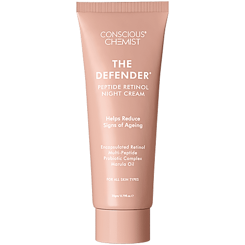 Buy Conscious Chemist The Defender Peptide Retinol Night Cream For All ...