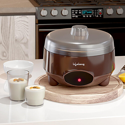 Buy Lifelong Yogurt & Curd Maker For Home - Auto Temp Regulation, 304 ...