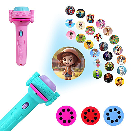 Buy Toyshine Projector Flashlight Torch - 3 Slides, 24 Patterns Online ...
