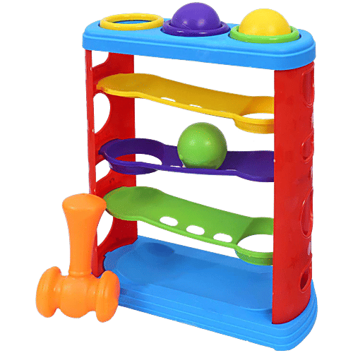 Buy Toyshine Ramp Race Slope Rolling Hammer Toy Set - 3 Balls, Medium ...