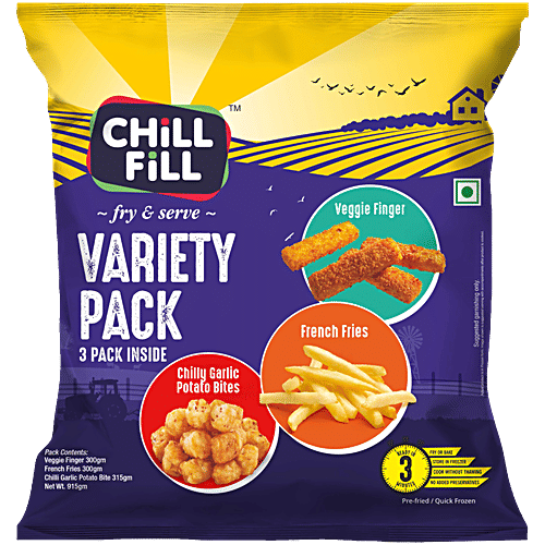 Buy Chillfill Variety Pack - French Fries, Veggie Finger, Chilly Garlic ...
