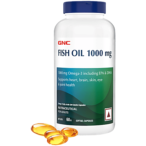 Buy Gnc Omega 3 Fish Oil Capsules, 1000 mg Online at Best Price of Rs ...