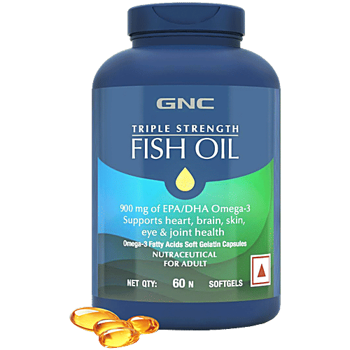Buy Gnc Triple Strength Fish Oil Omega 3 Capsules Online at Best Price ...