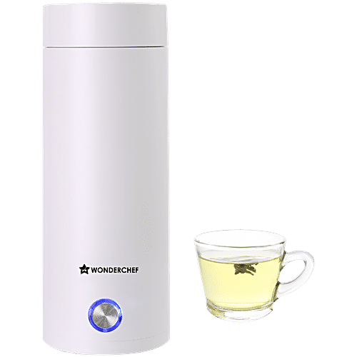 Buy Wonderchef Crescent Travel Kettle - Control LED Indicator, White ...