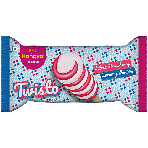 Buy Hangyo Twisto Velvet Strawberry & Creamy Vanilla Ice Cream Online ...