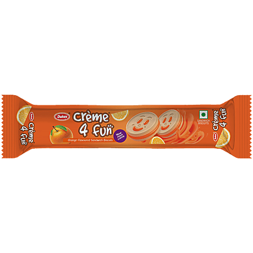 Buy Dukes Crème 4 Fun Orange Flavoured Sandwich Biscuits Online at Best ...