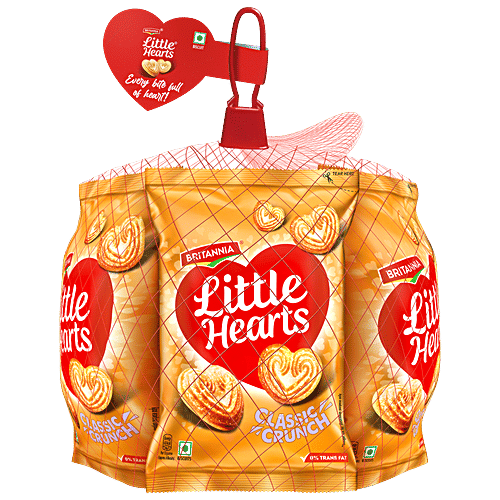 Buy Britannia Little Hearts Classic Crunch Biscuits Online at Best ...