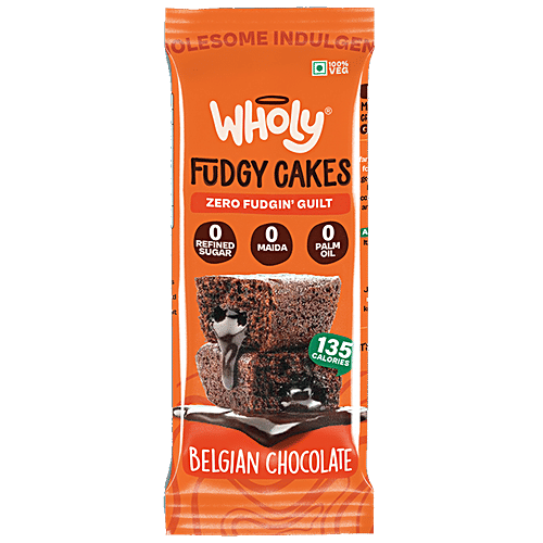 Buy Wholy Belgian Chocolate Fudgy Cakes - Zero Maida, Zero Palm Oil ...