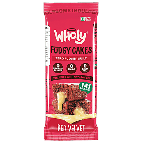 Buy Wholy Red Velvet Fudgy Cakes - Zero Maida, Zero Palm Oil, Veg ...