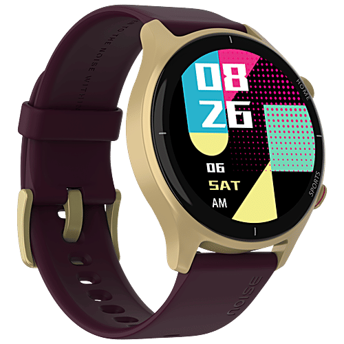 Buy Noise Fit Twist Smartwatch - Gold Wine Online at Best Price of Rs ...