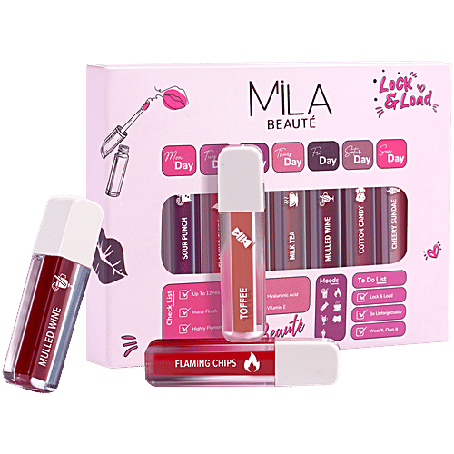 Buy Mila Beaute Locked-In Liquid Lipstick Mini Set Online at Best Price ...