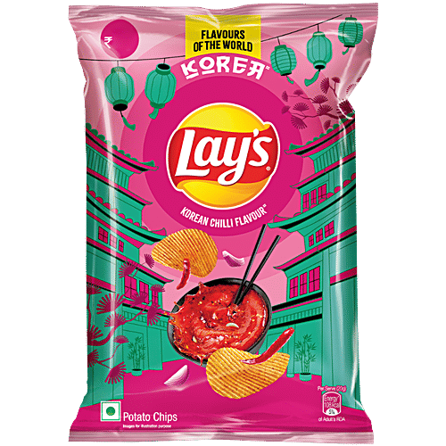 Buy Lay's Korean Chilli Flavour Potato Chips Online at Best Price of Rs ...