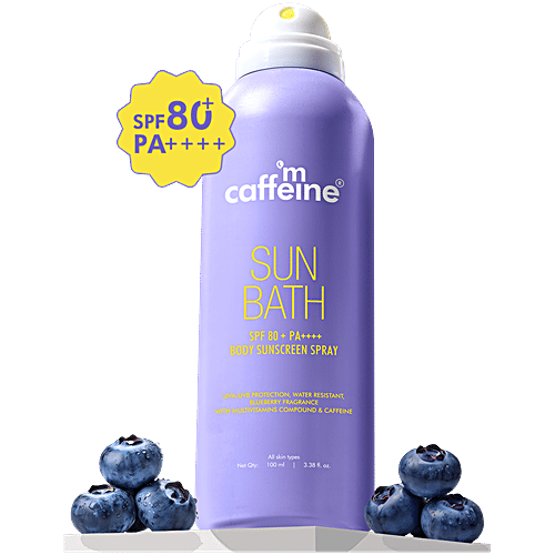 Buy mCaffeine Sun Bath Body Sunscreen Spray - SPF 80+ PA ...