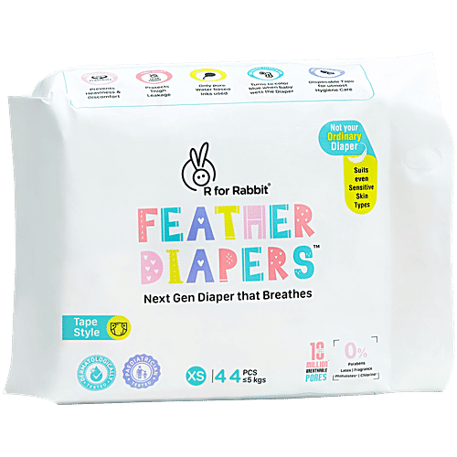 Buy R for Rabbit Feather Tape Style Diapers - XS, Less Than 5 Kg Online ...