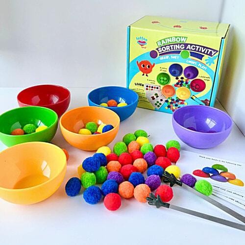 Buy Lattooland Rainbow Sorting Activity Set - To Learn Counting ...