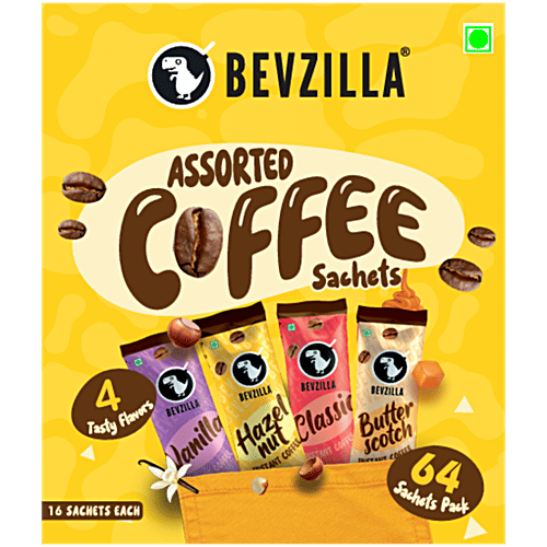 Buy Bevzilla Instant Coffee Powder - Assorted, 4 Flavours Online at ...