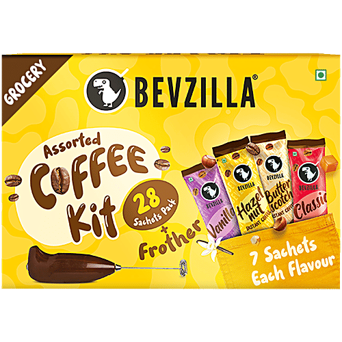 Buy Bevzilla Instant Cafe Coffee Kit - Multi Flavoured, 4 Flavours ...