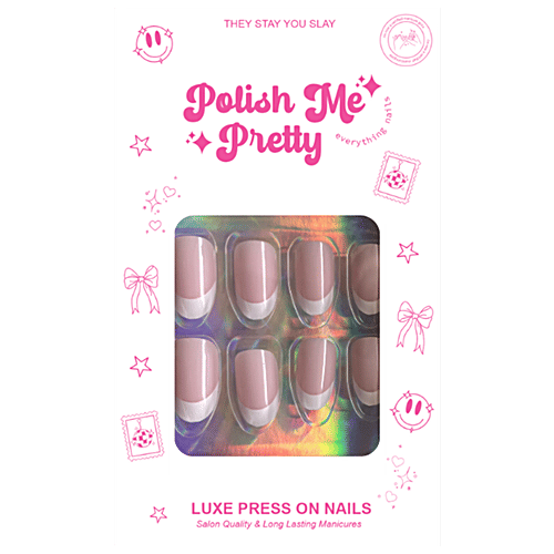 Buy Polish Me Pretty Luxe Press On Nails - Almond Short Online at Best Price of Rs 449.5 - bigbasket