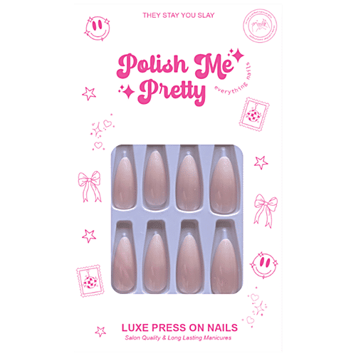 Buy Polish Me Pretty Luxe Press On Nails - Almond Short Online at Best ...