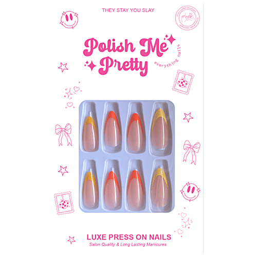 Buy Polish Me Pretty Luxe Press On Nails - Almond Short Online at Best ...