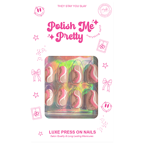 Buy Polish Me Pretty Luxe Press On Nails - Oval Short Online at Best ...