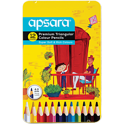 Buy Apsara Premium Triangular Colour Pencils Online at Best Price of Rs 150 - bigbasket