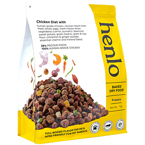 Buy Henlo Chicken & Vegetable Baked Dry Food - For Puppies Online at ...