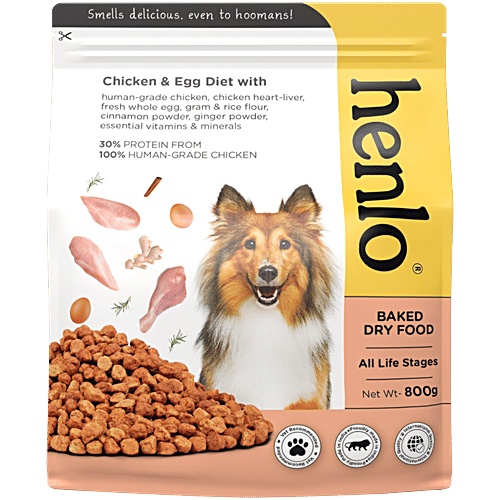 Buy Henlo Chicken & Egg Baked Dry Food - For All Stages Online at Best ...