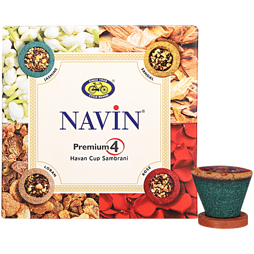 Buy Cycle Navin Premium 4 Havan Cup Sambrani - With Holder Online at ...