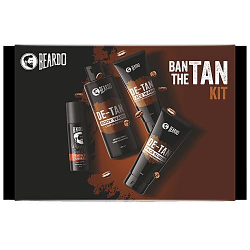 Buy Beardo Ban The Tan Grooming Kit For Men - Detan Facewash, Detan ...