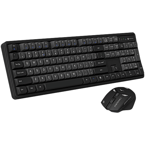 Buy Portronics Key9 Combo Wireless Keyboard & Mouse Set - Grey Online ...