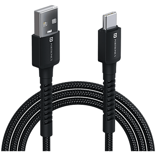 Buy Portronics Konnect X 3A Unbreakable Nylon Braided USB To Type C ...