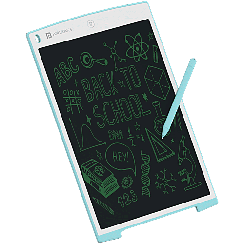 Buy Portronics Ruffpad 12 LCD Writing Pad - 12 Inches Screen, Stylus Pen, Erase Button, Blue ...