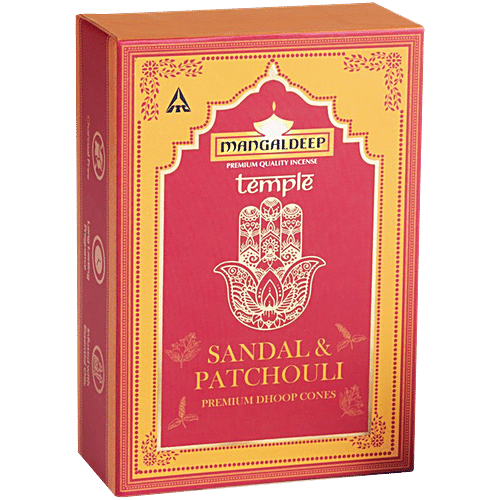 Buy Mangaldeep Temple Premium Dhoop Cones - Sandalwood & Patchouli ...