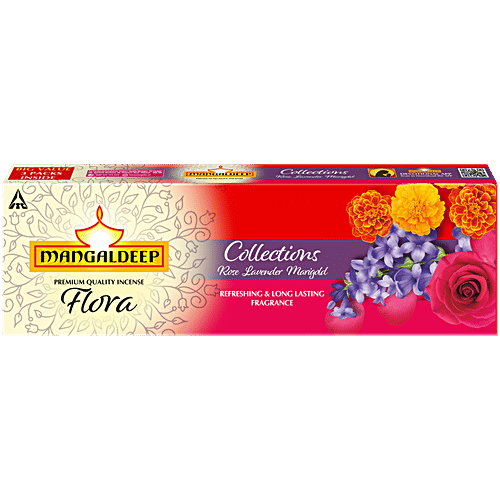 Buy Mangaldeep Flora Collections Premium Incense Sticks - Rose, Lavender, Marigold Online at ...