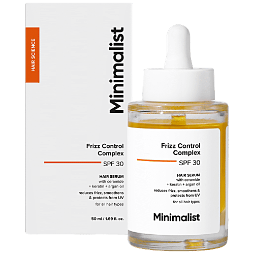 Buy Minimalist Frizz Control Complex SPF 30 Hair Serum With Ceramide ...