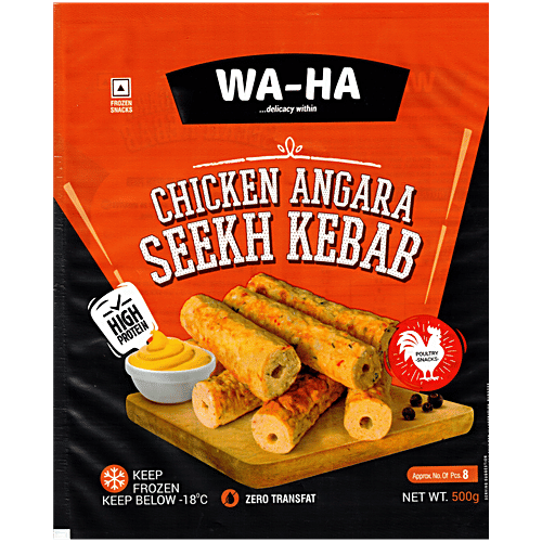 Buy WA-HA Chicken Angara Seekh Kebab Online at Best Price of Rs 338.58 ...