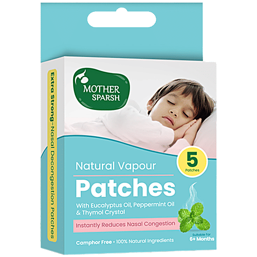 Buy Mother Sparsh Natural Vapour Patches With Eucalyptus Oil, Peppermint Oil & Thymol Crystal ...