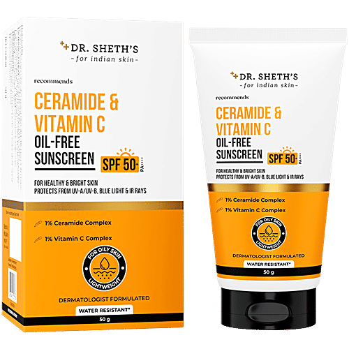Buy Dr. Sheth's Ceramide & Vitamin C Oil-Free Sunscreen - SPF 50+ PA ...