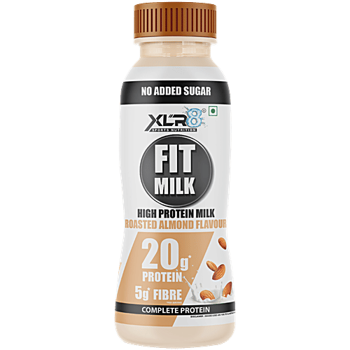 Buy XLR8 FitMilk Roasted Almond Flavour High Protein Milk Online at ...