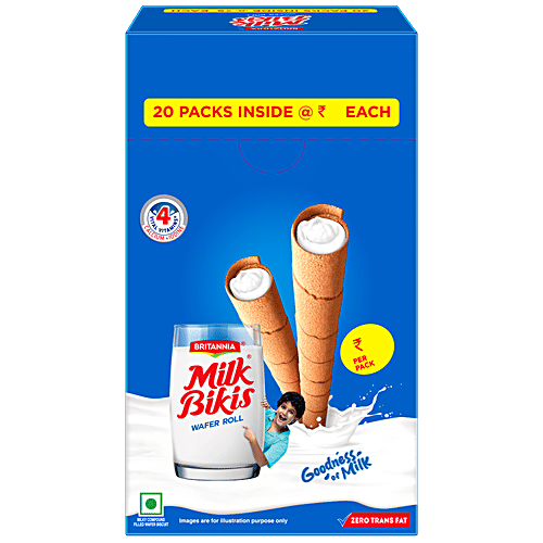 Buy Britannia Milk Bikis Wafer Roll Online at Best Price of Rs 100 ...
